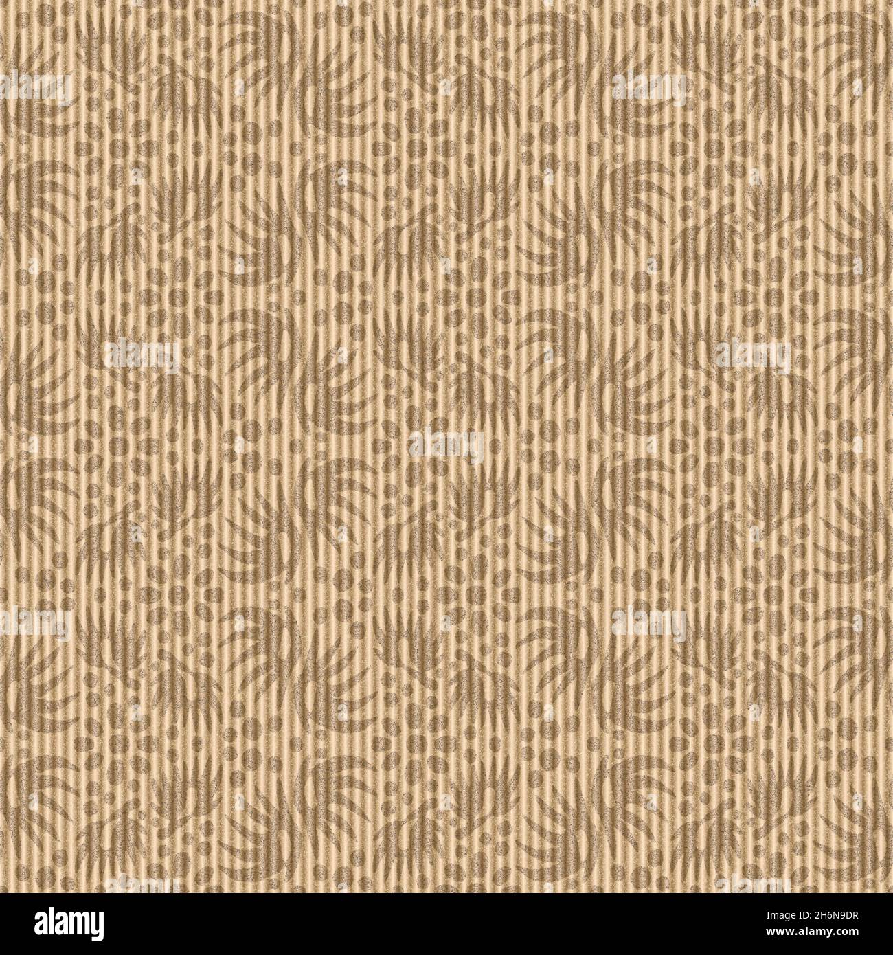 Ecru recycled corrugated pulp card paper texture. Ribbed plain neutral ...