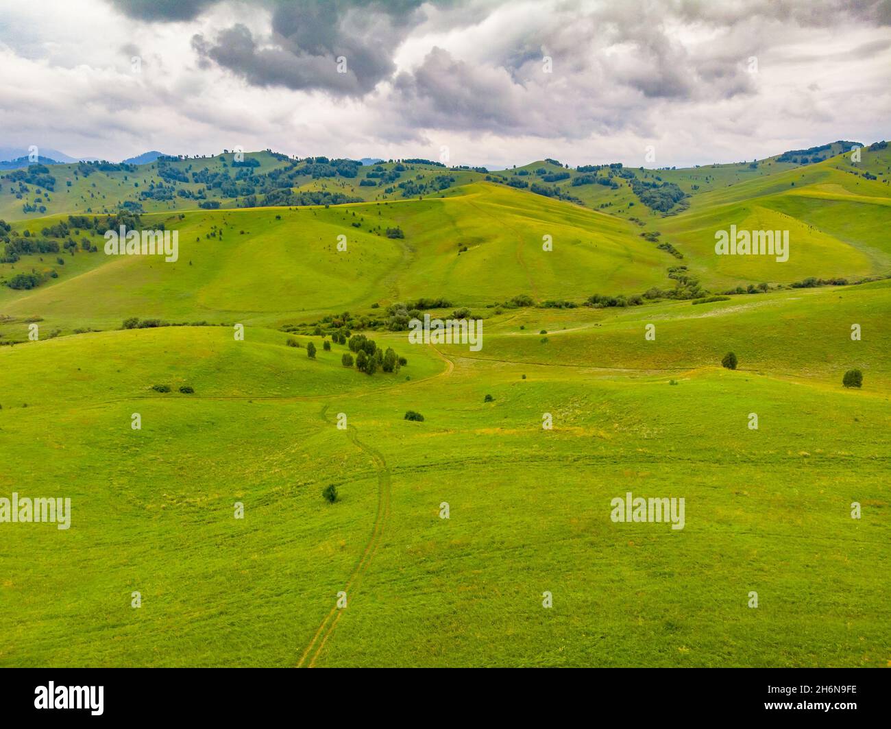 Aerial view katun river hills hi-res stock photography and images - Alamy