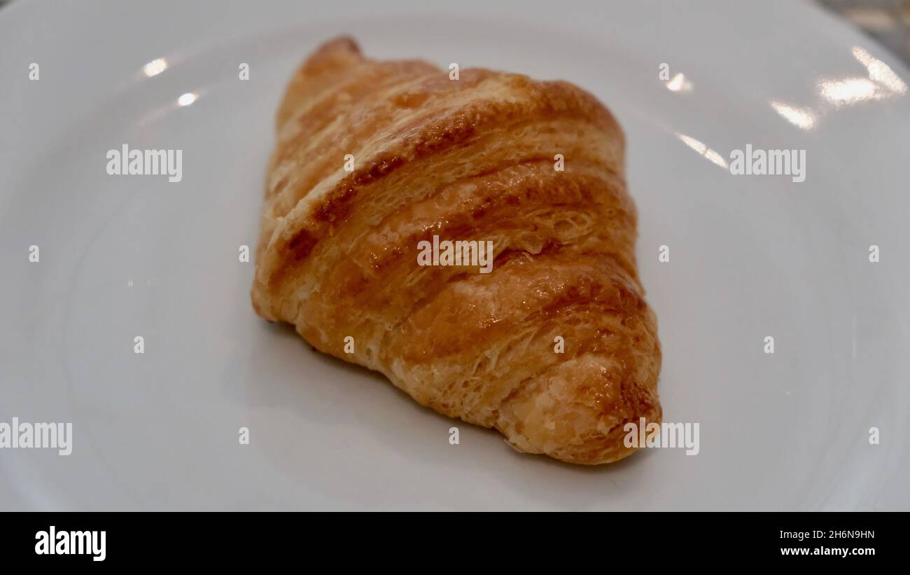 Plain French Croissant Pastry Stock Photo - Alamy