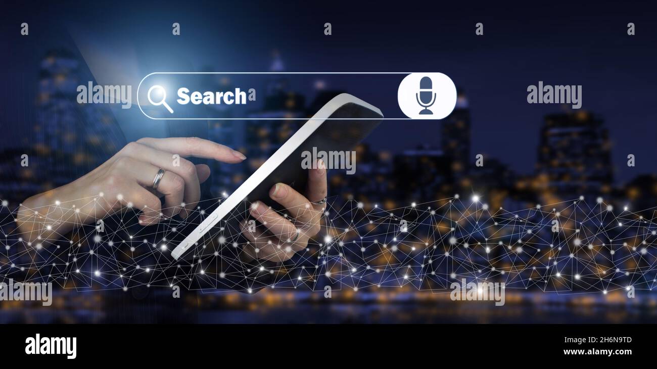Search Bar for ui. Search Address and navigation bar icon. Hand touch ...