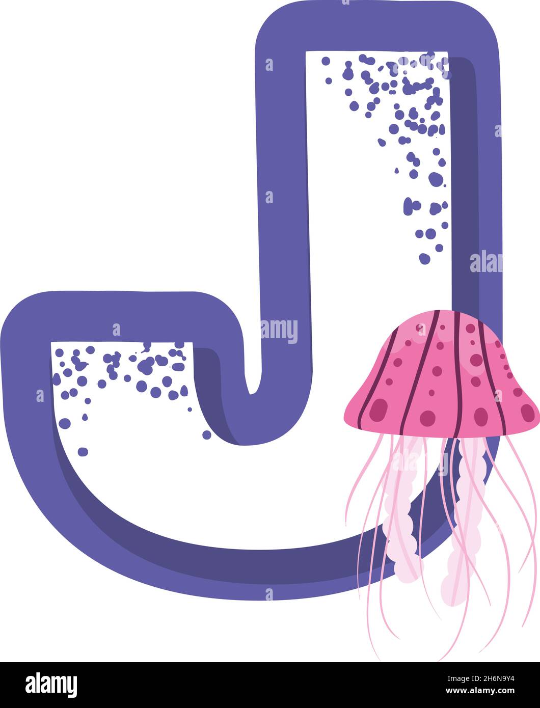 Letter j jellyfish Stock Vector Images - Alamy