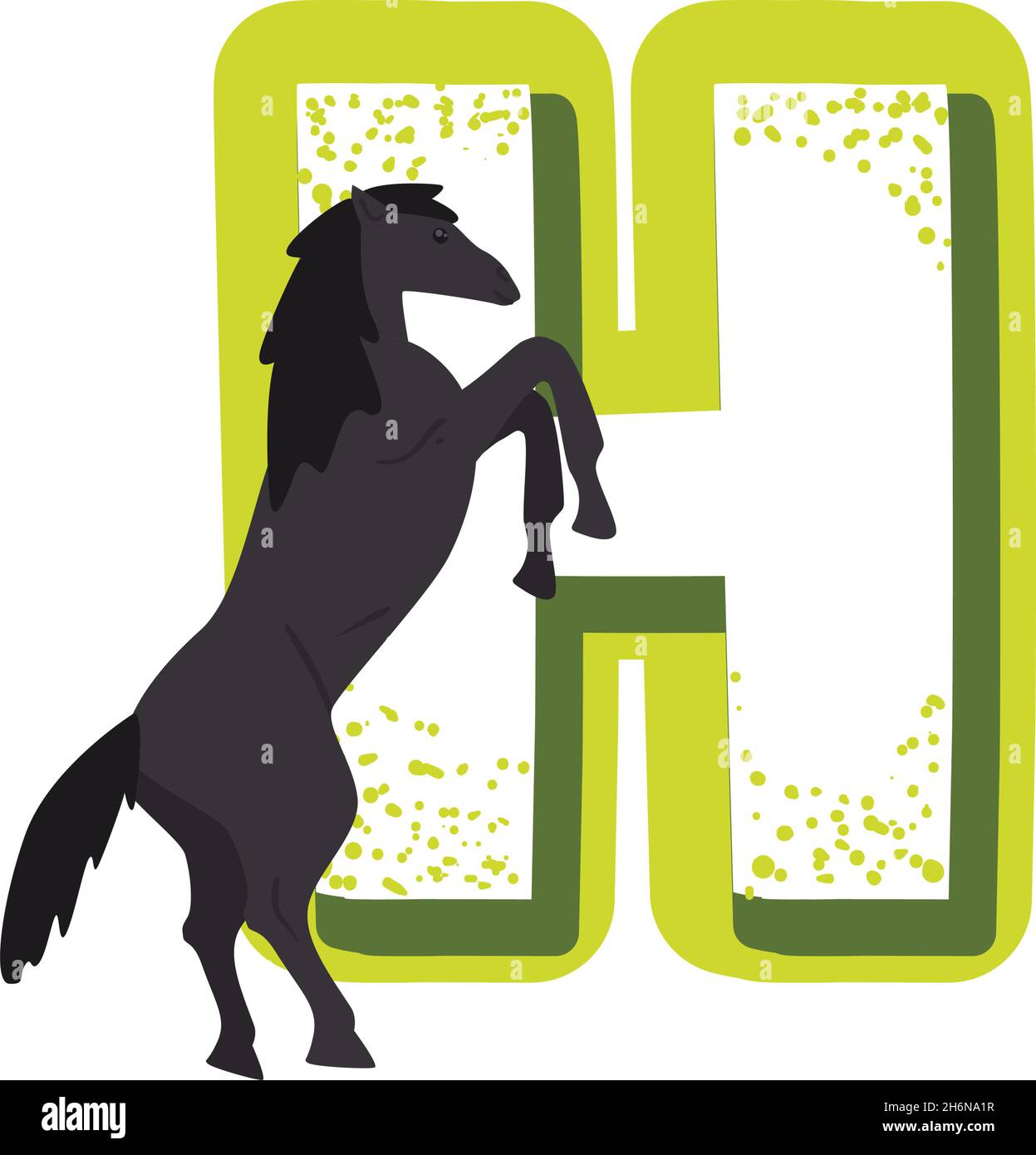 letter H with horse over white Stock Vector Image & Art - Alamy