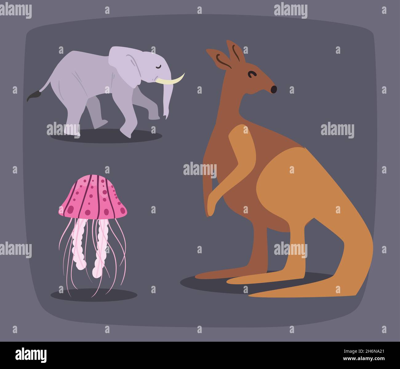 set of three nice animals Stock Vector Image & Art - Alamy