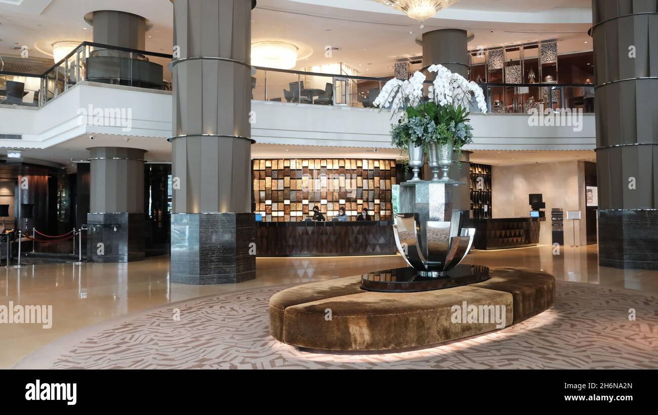 Lobby Interior InterContinental Luxury Hotel on Sukhumvit Road Bangkok ...