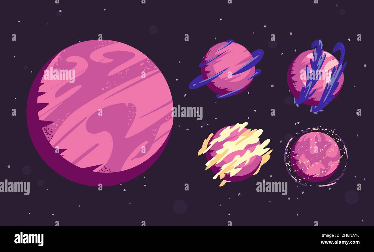 Five planets space hi-res stock photography and images - Alamy