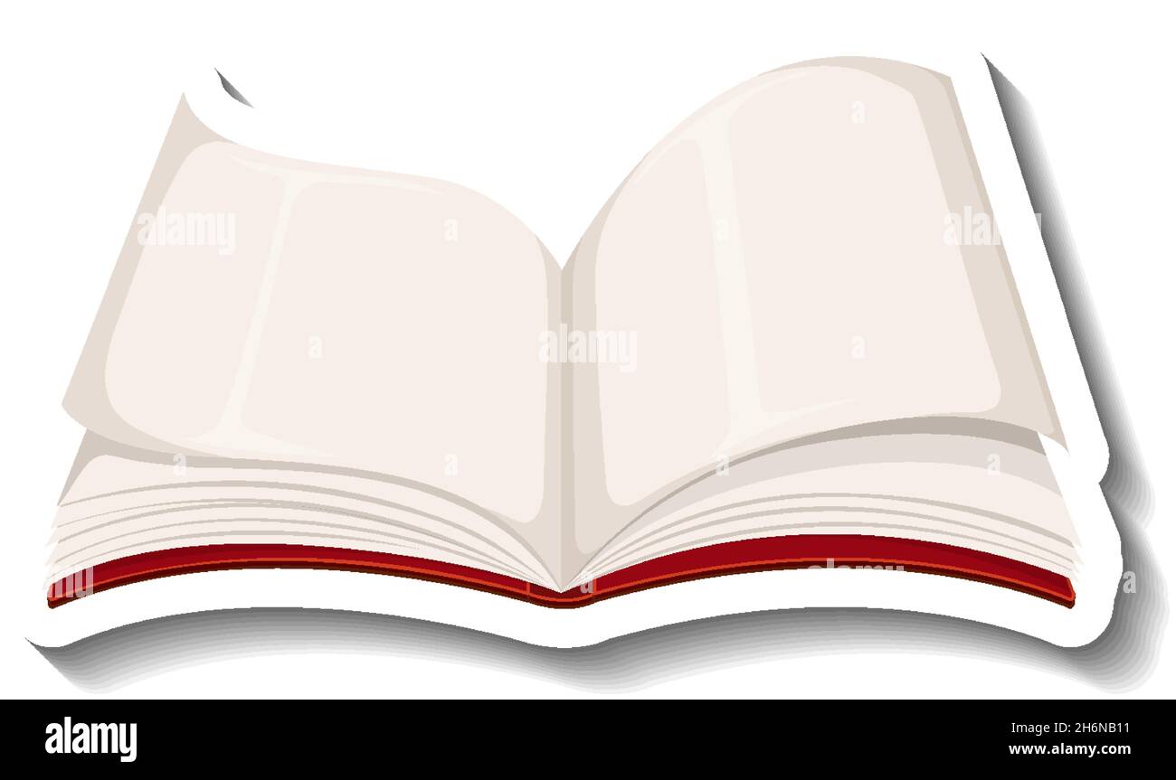 Opened book with empty pages illustration Stock Vector Image & Art - Alamy