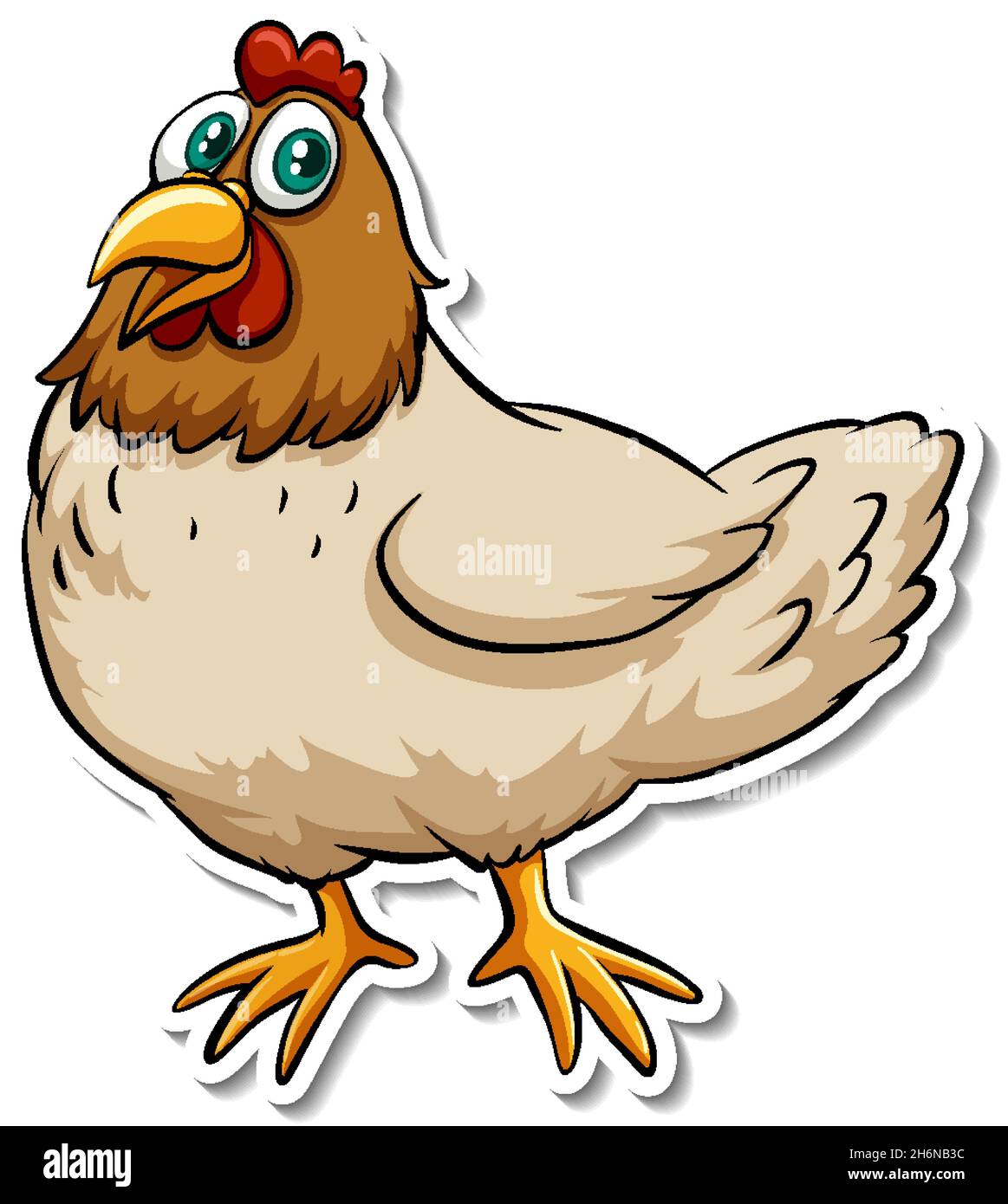 Chicken farm animal cartoon hi-res stock photography and images - Alamy