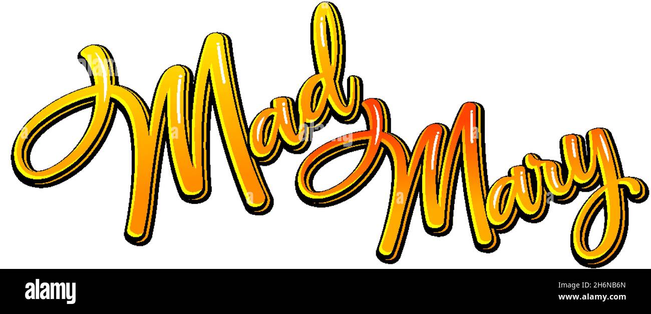 Mad Mary logo text design illustration Stock Vector Image & Art - Alamy