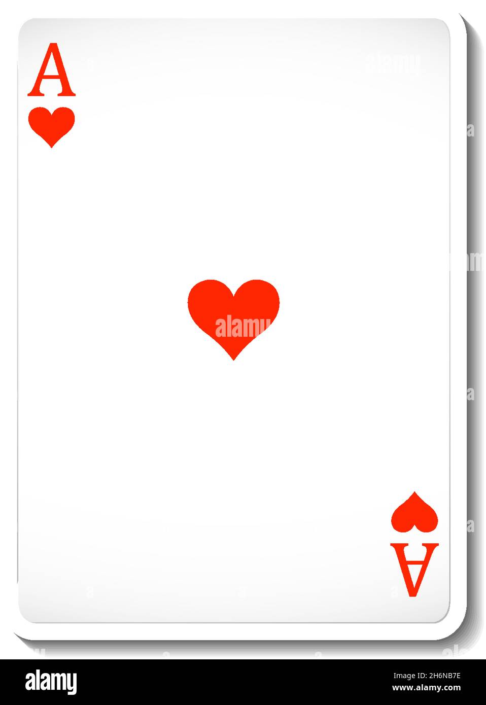 Ace of Hearts Playing Card Isolated illustration Stock Vector Image ...