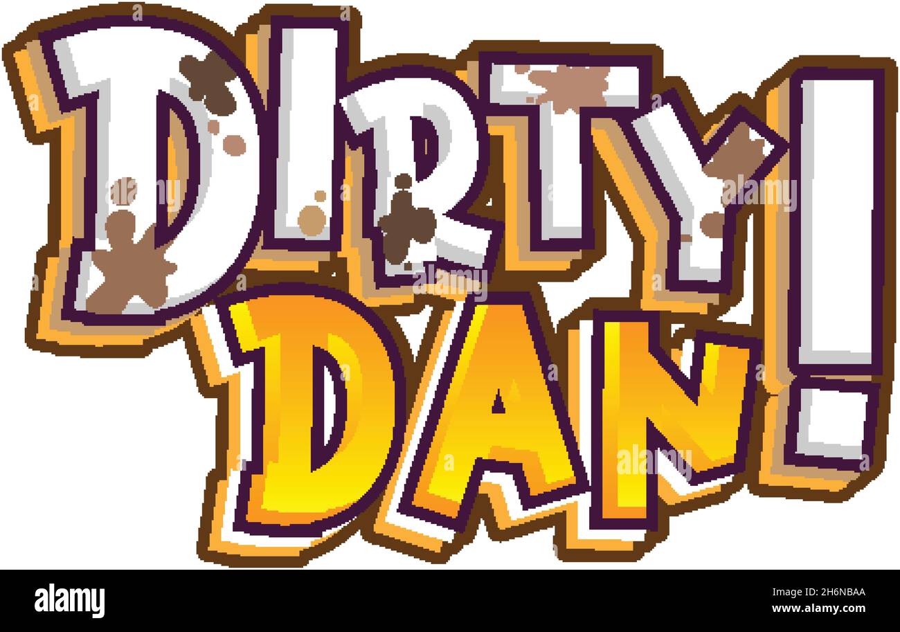 Dirty Dan logo text design illustration Stock Vector Image & Art - Alamy