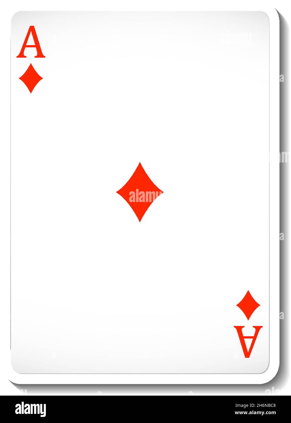 Ace of Diamonds Playing Card Isolated illustration Stock Vector Image ...
