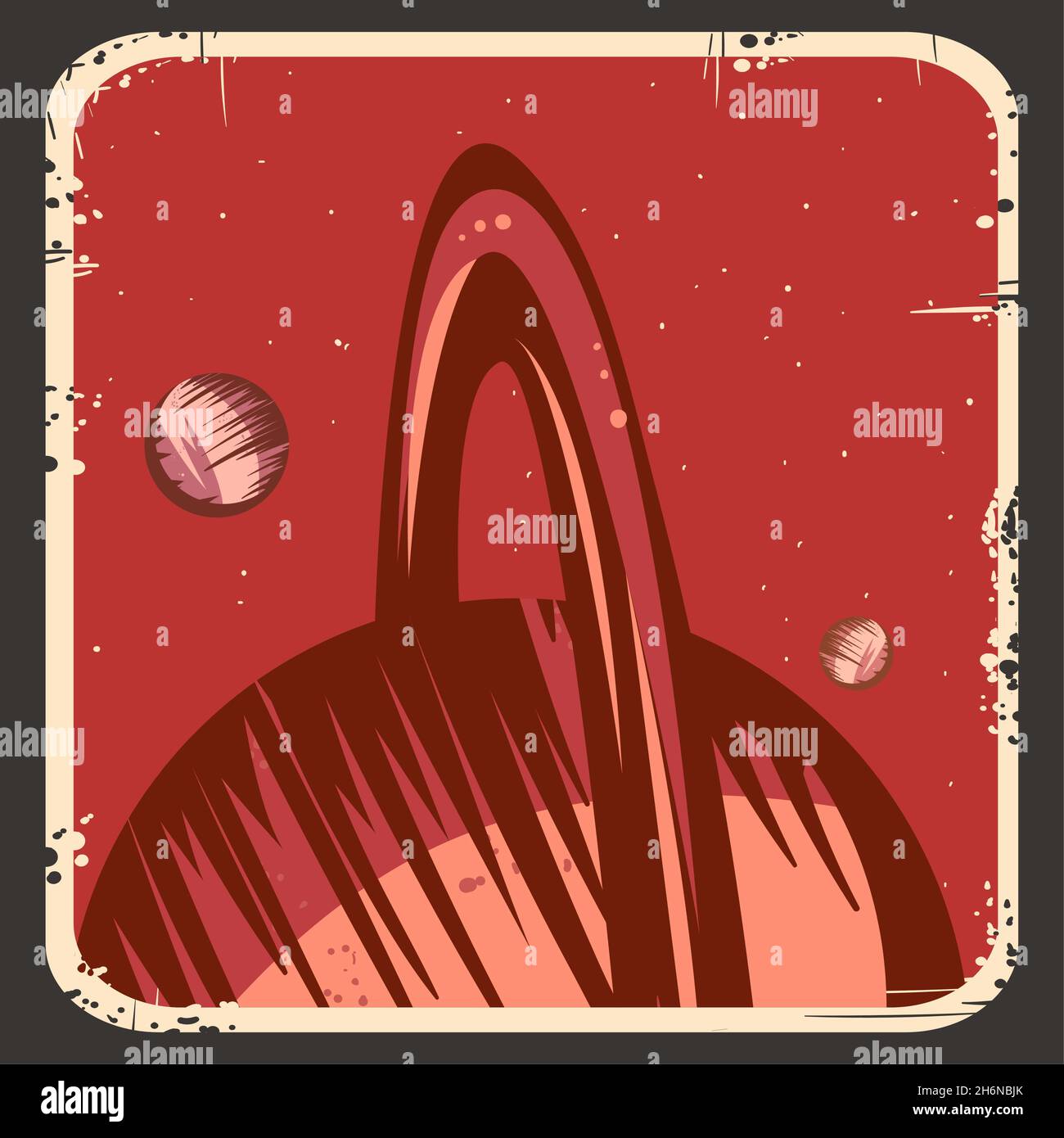 retro space poster with planets Stock Vector Image & Art - Alamy