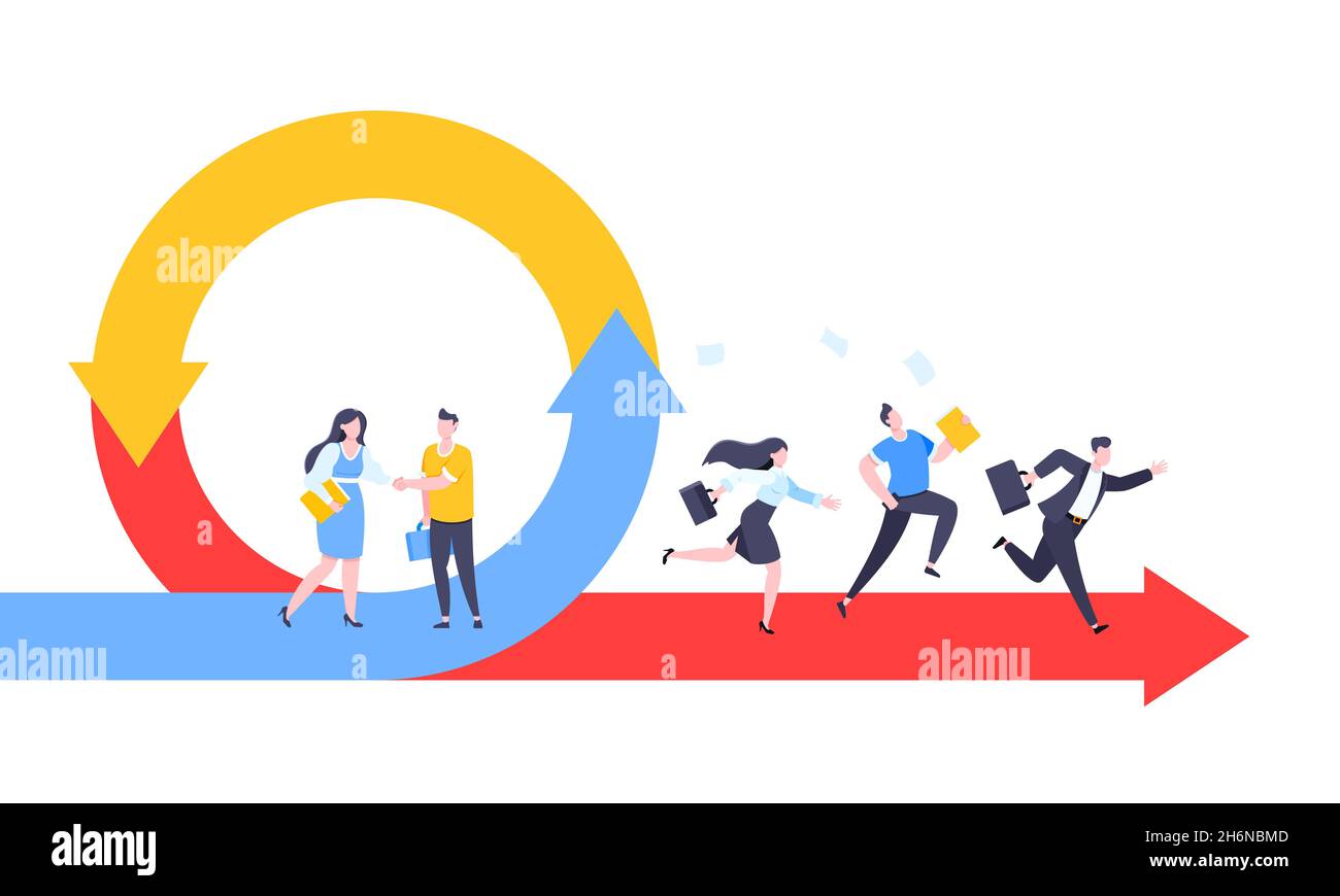 Agile Development Methodology Business Concept Flat Style Design Vector Illustration Isolated On