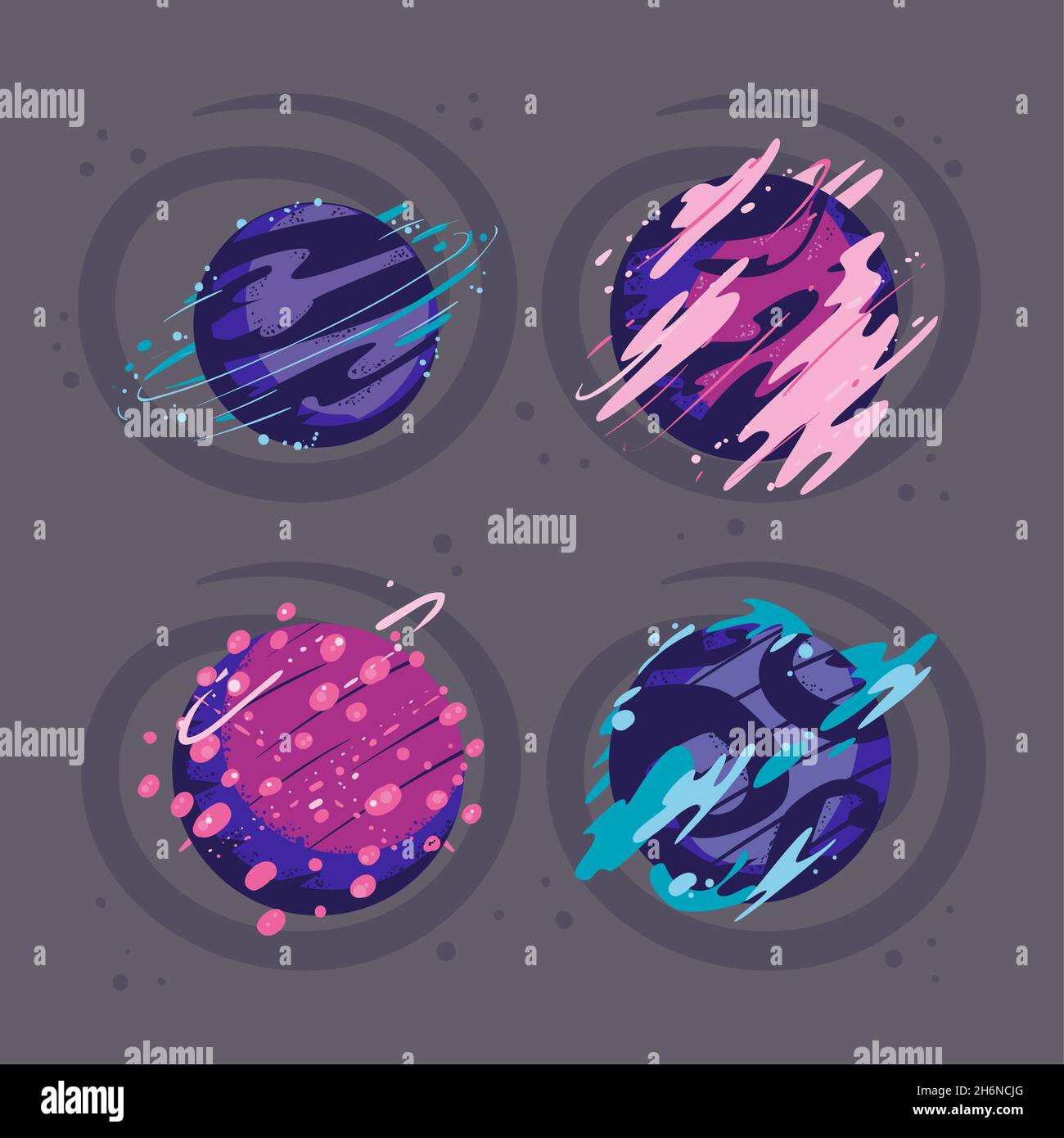 Four planets Stock Vector Images - Alamy