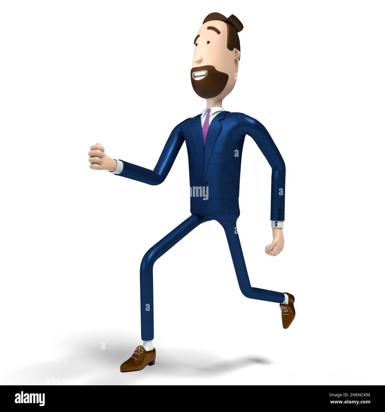 Illustration cartoon businessman character running Cut Out Stock Images ...