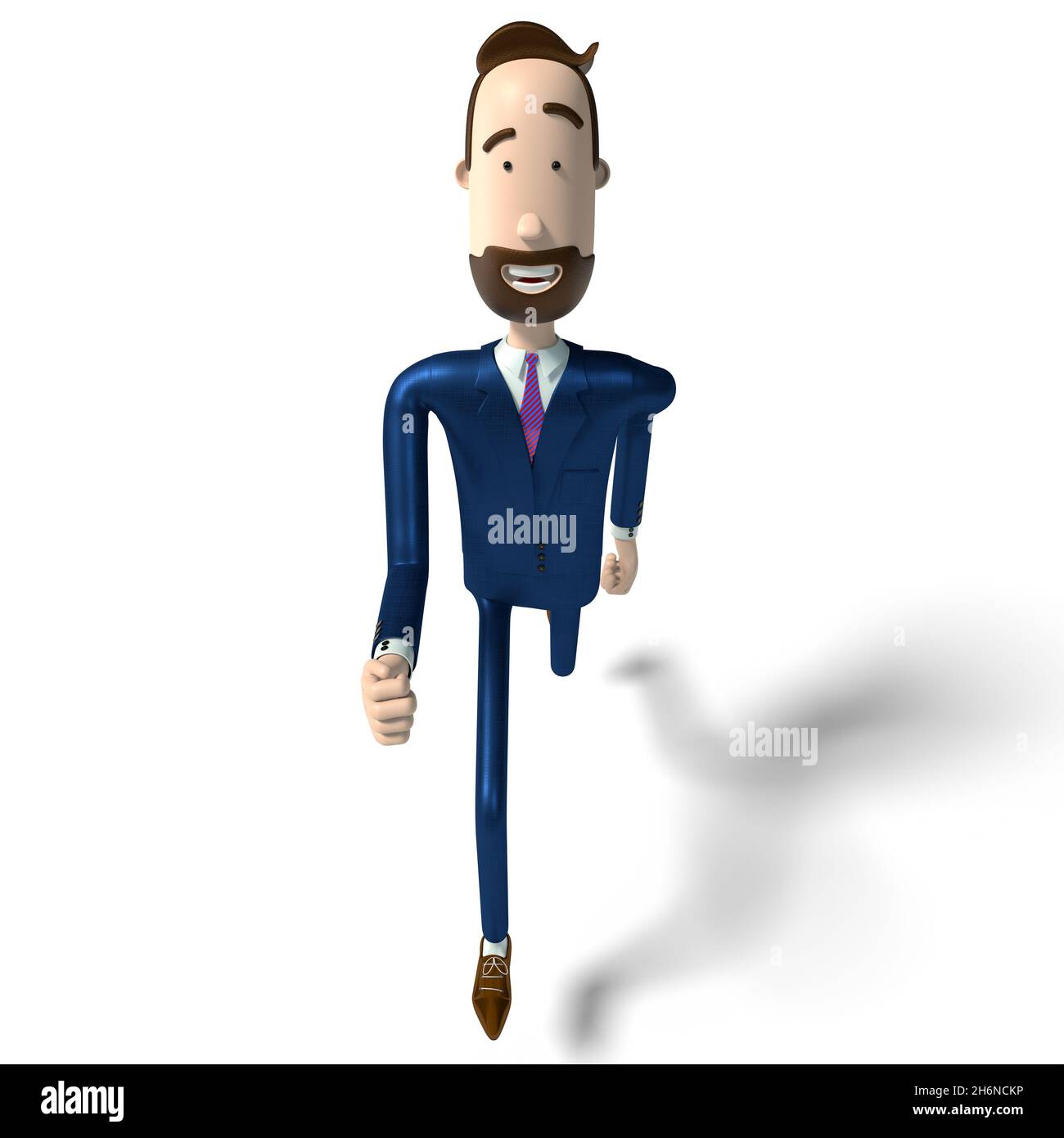 Happy businessman cartoon character running Cut Out Stock Images ...