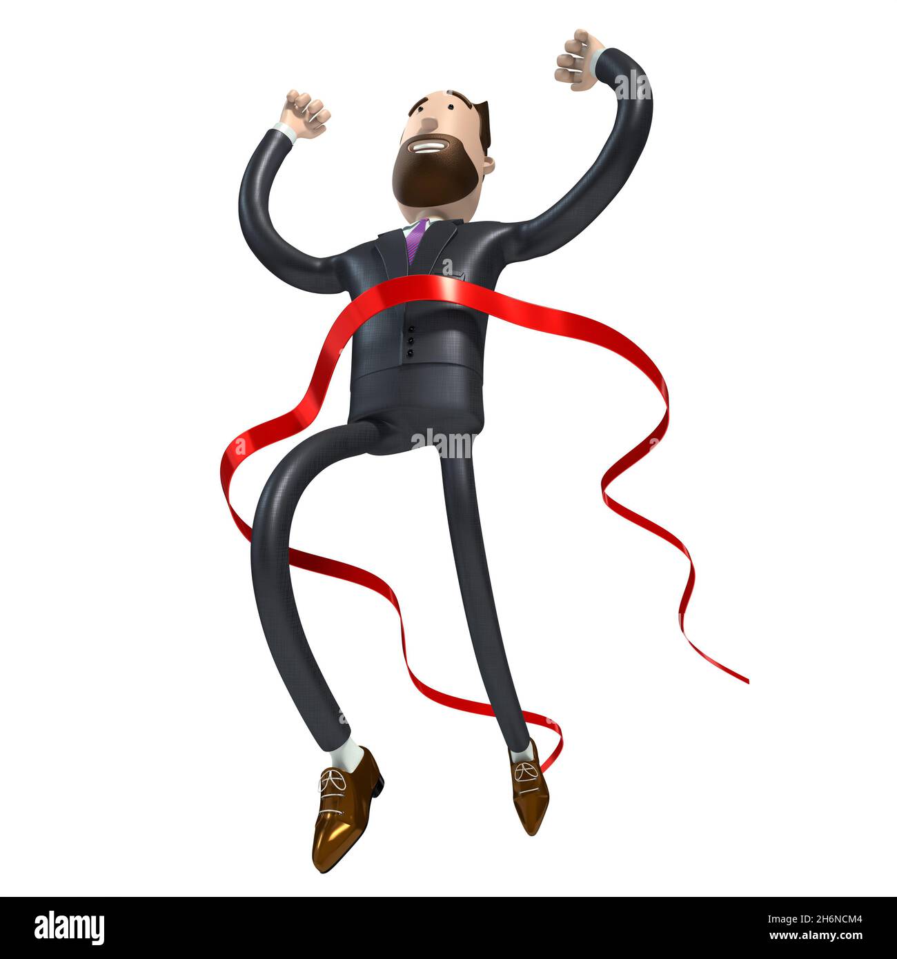 Hipster businessman cartoon character at finishing line - winner ...
