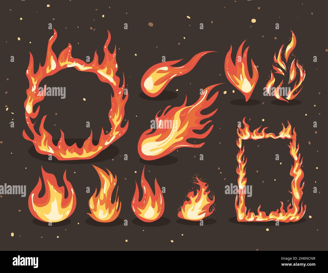 set of ten shine flames Stock Vector Image & Art - Alamy