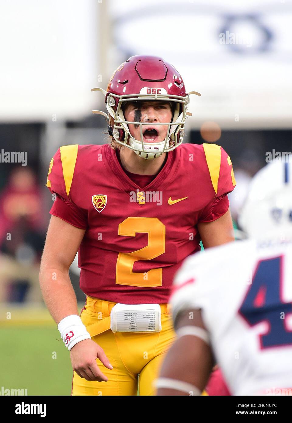 Los Angeles, CA. 30th Oct, 2021. USC Trojans quarterback (2) Jaxson ...