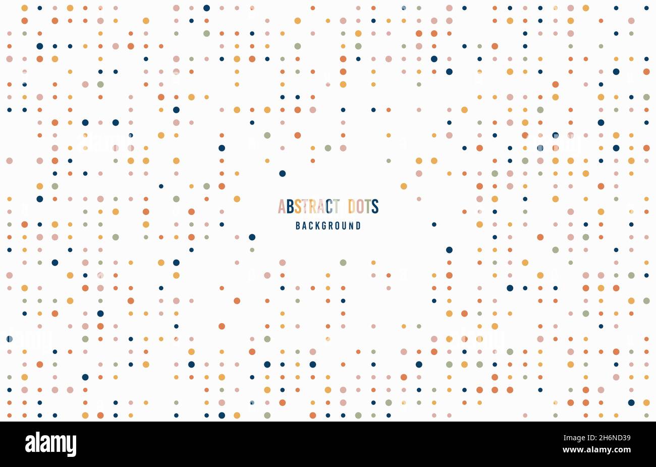 Abstract colorful dots pattern artwork decorative template. Overlapping ...