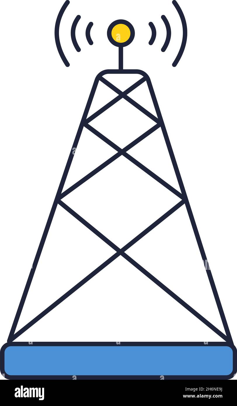 Tower icon radio and network vector isolated Stock Vector Image & Art ...