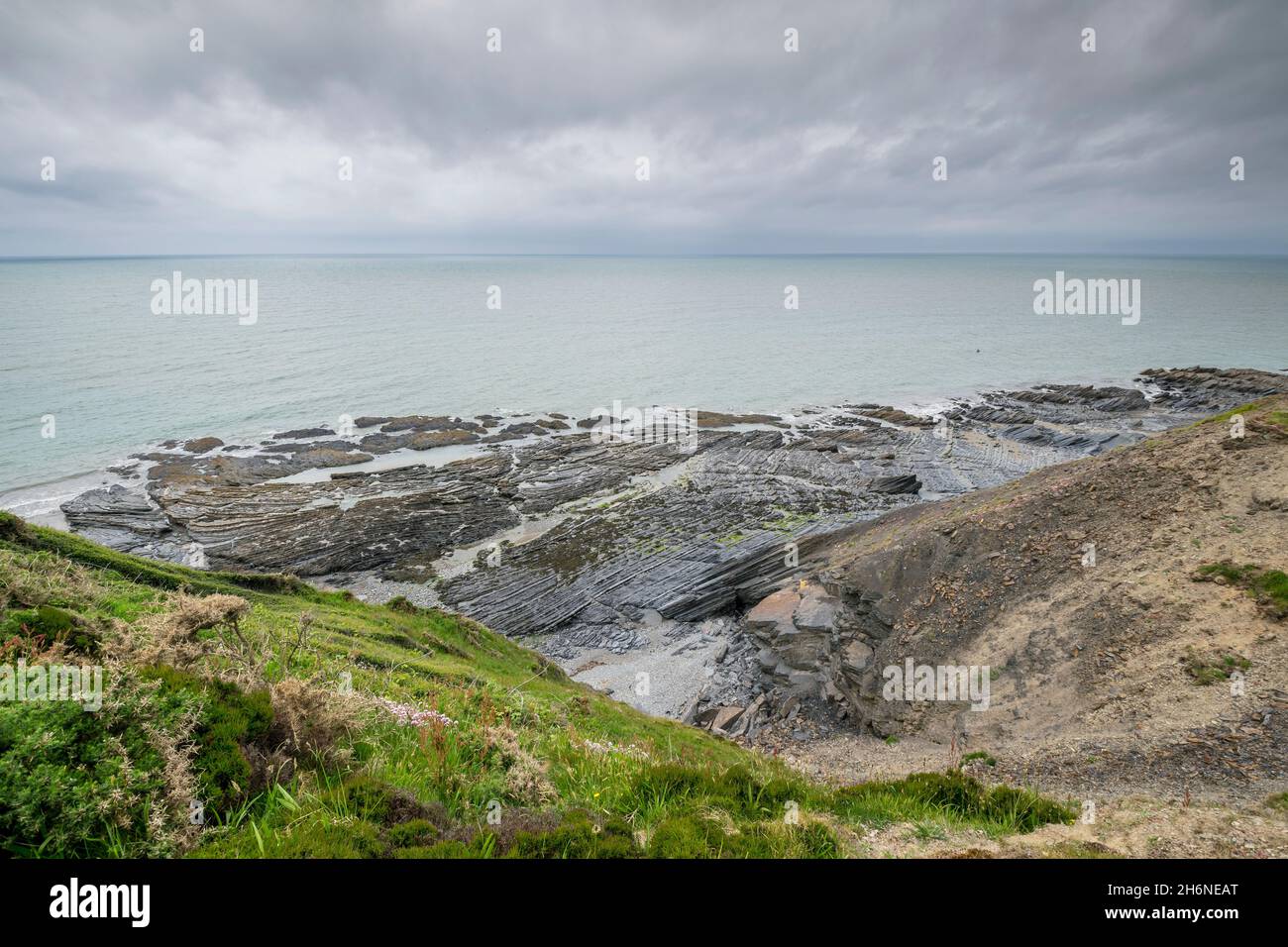 Clarach bay Ceredigion on the mid Wales coast near Aberystwyth Stock ...