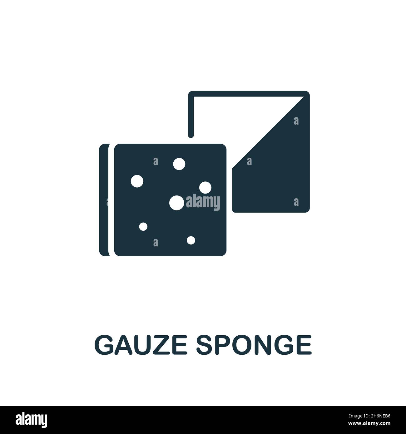 Gauze Sponge icon. Monochrome sign from medical equipment collection ...