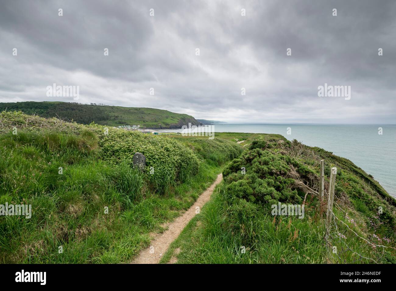 Clarach bay Ceredigion on the mid Wales coast near Aberystwyth Stock ...
