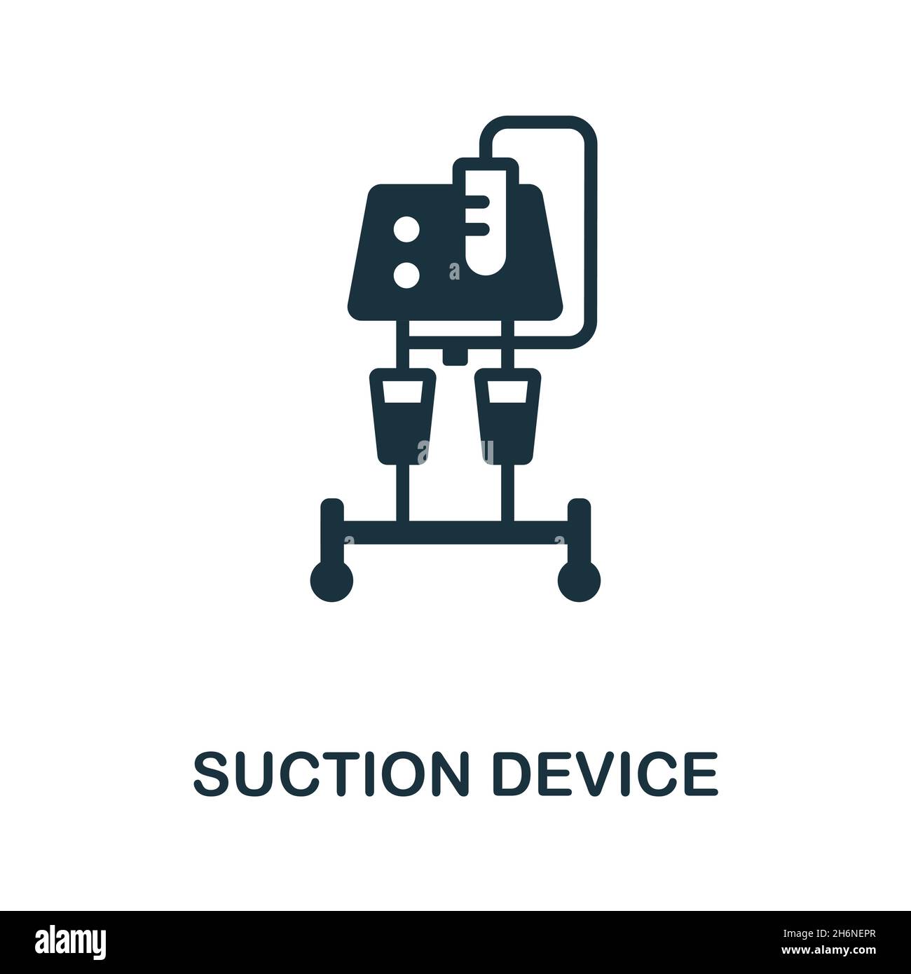 Suction Device icon. Monochrome sign from medical equipment collection ...