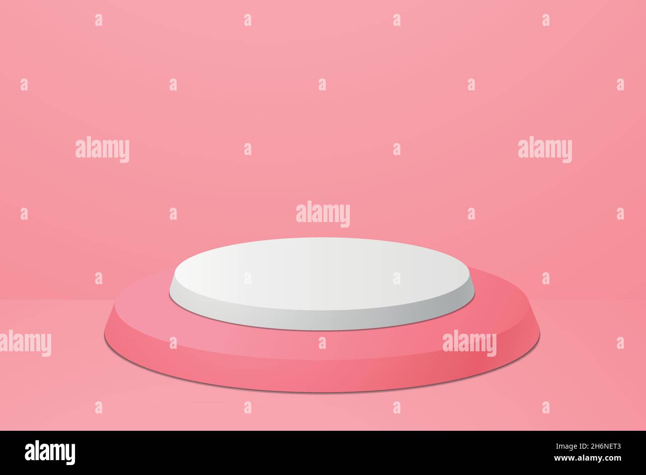 Bunk white and pink podium on bright pink background Stock Vector Image ...