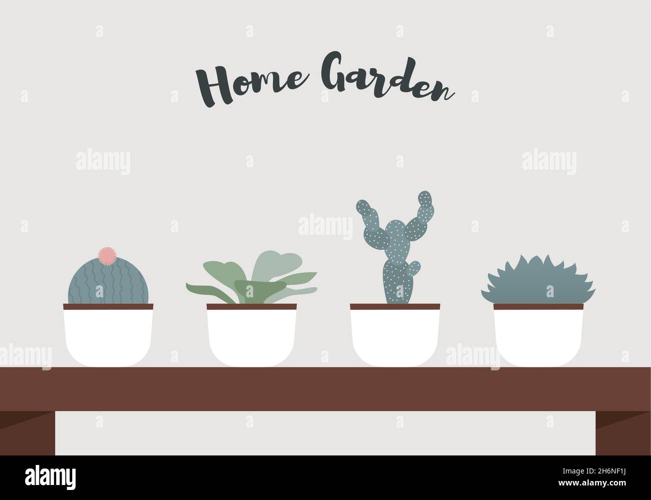 Greenhouse succulents Stock Vector Images - Alamy