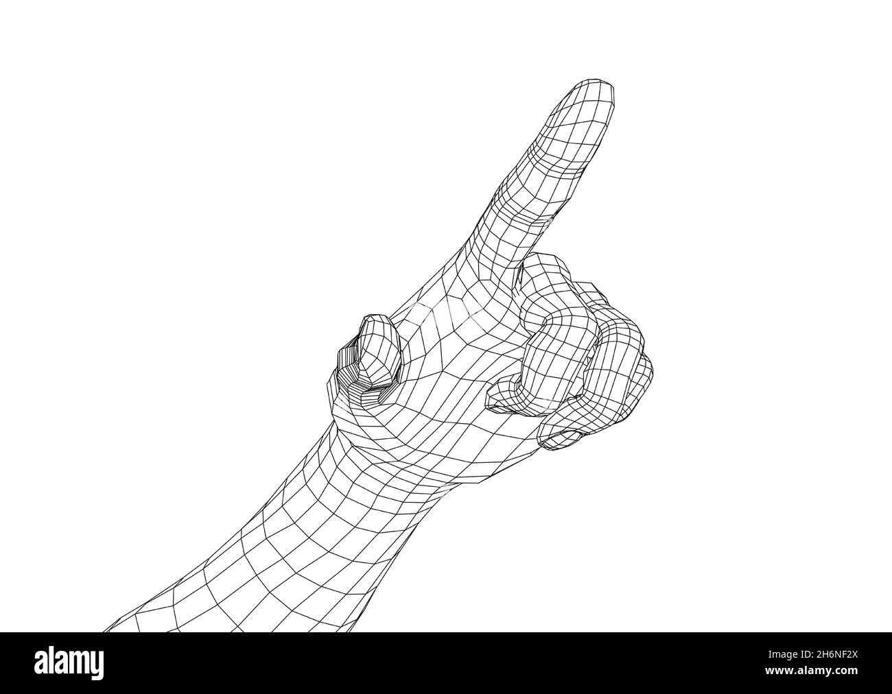 Human hand point with finger. 3d illustration Stock Photo - Alamy