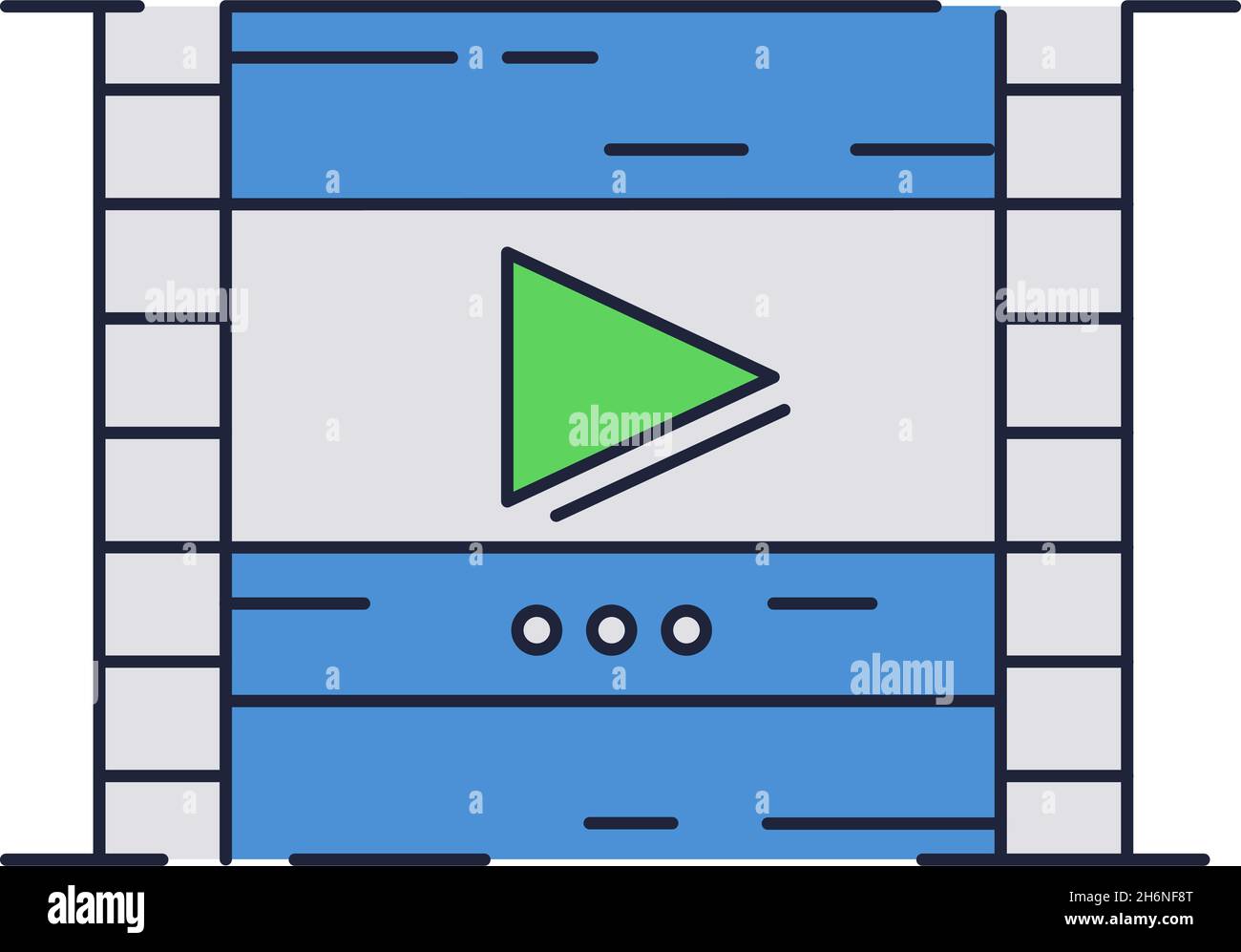 Video lesson icon training webinar tutorial vector Stock Vector Image ...