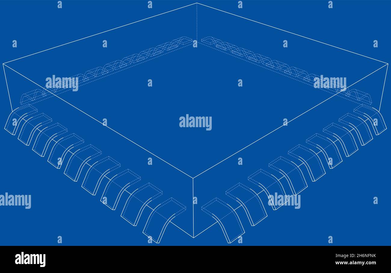3D microchip. 3d illustration Stock Photo - Alamy