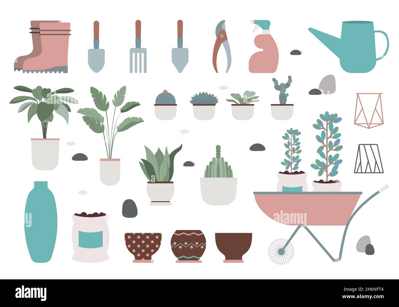 Home garden Vector icons set in flat design Stock Vector Image & Art ...