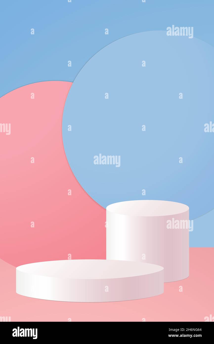 Vector illustration with product platforms in minimal style Stock ...