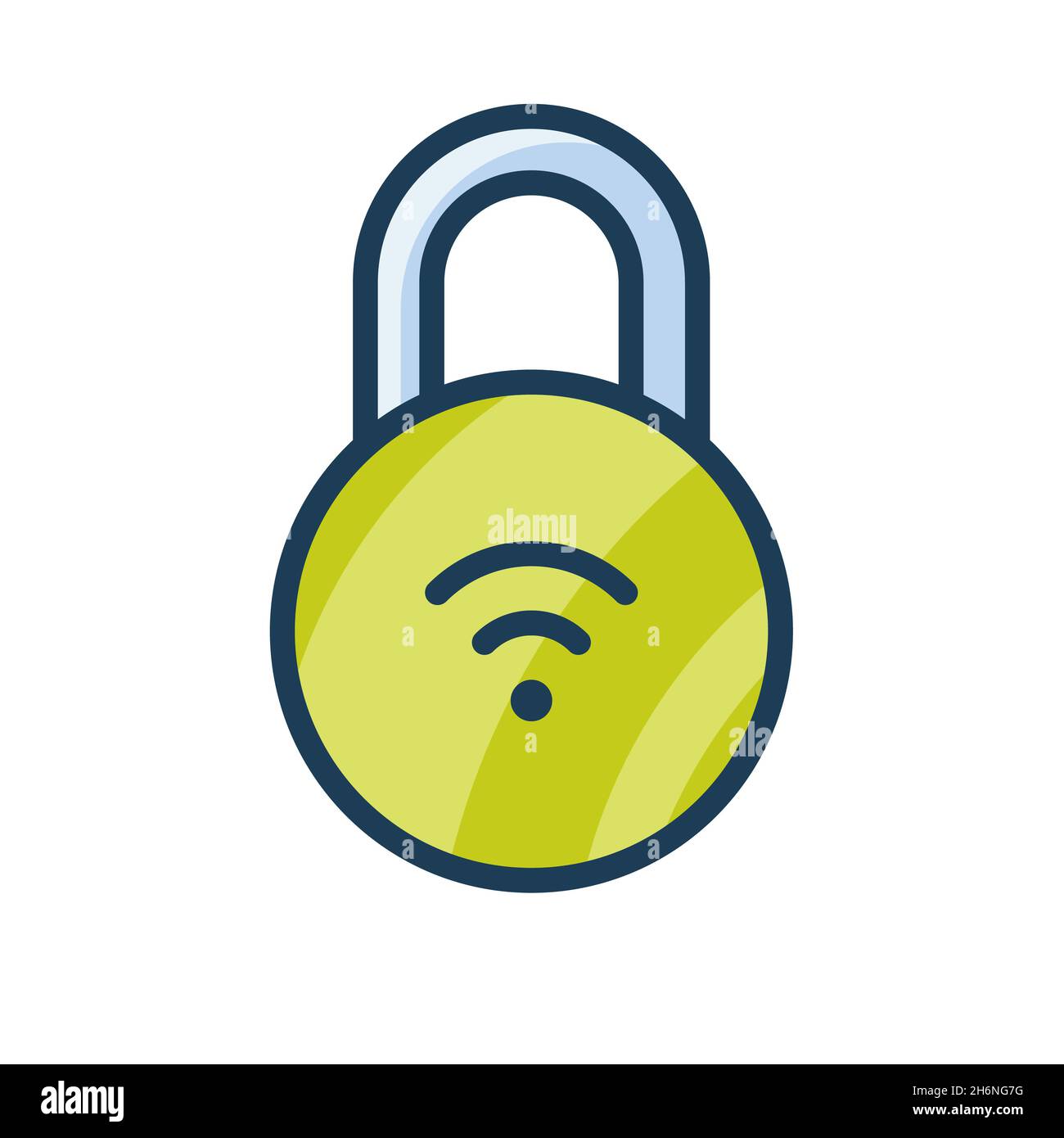 smartlock wireless padlock connectivity single isolated icon with ...