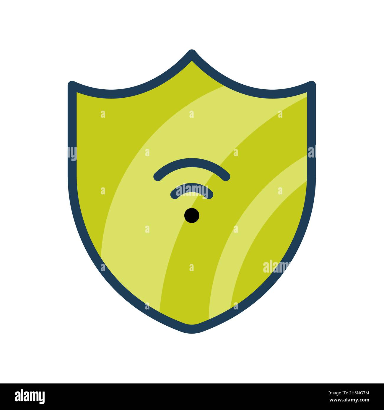 shield web security for wifi single isolated icon with filled line ...
