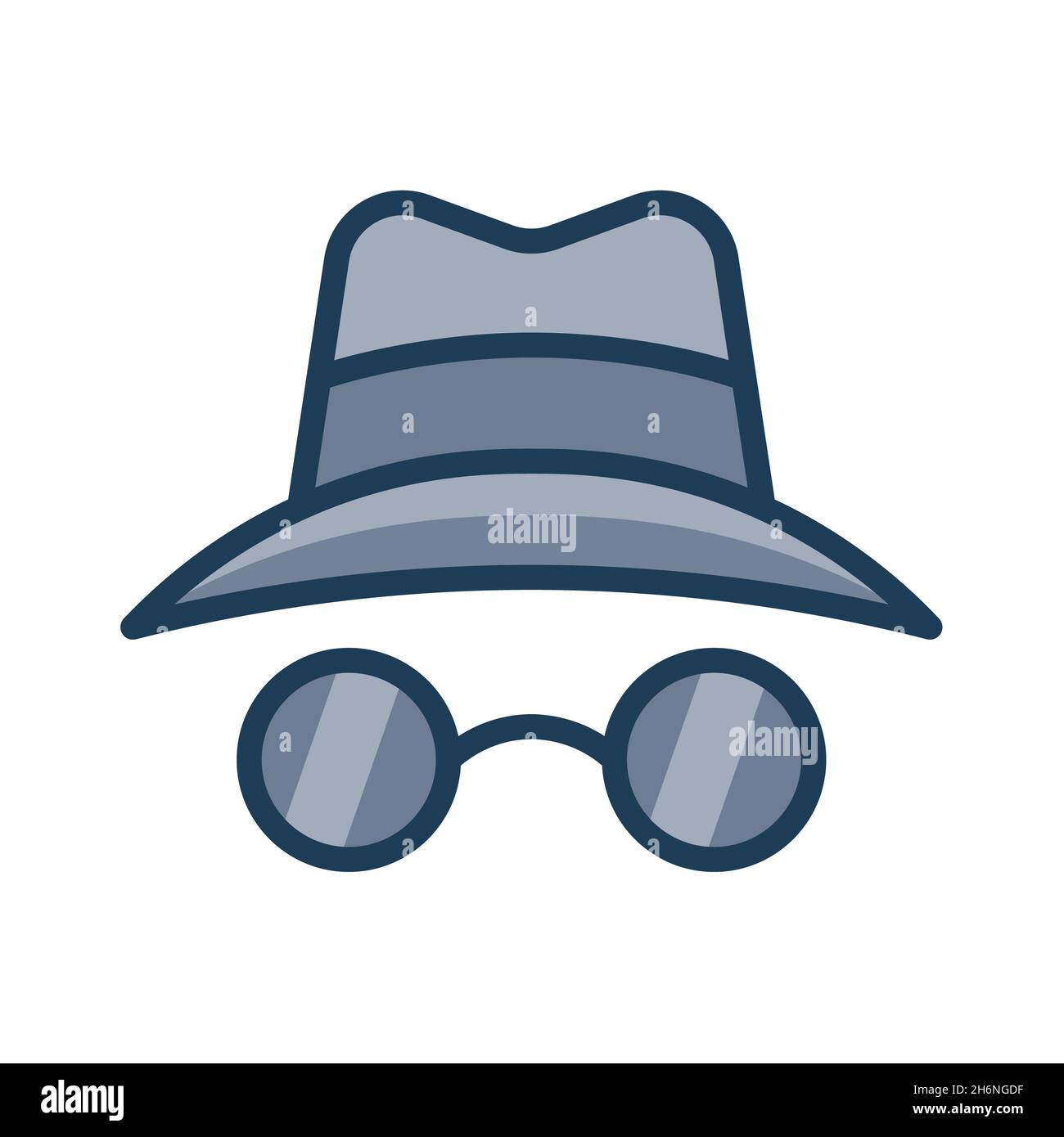 incognito secret safe browsing anonymous single isolated icon with ...