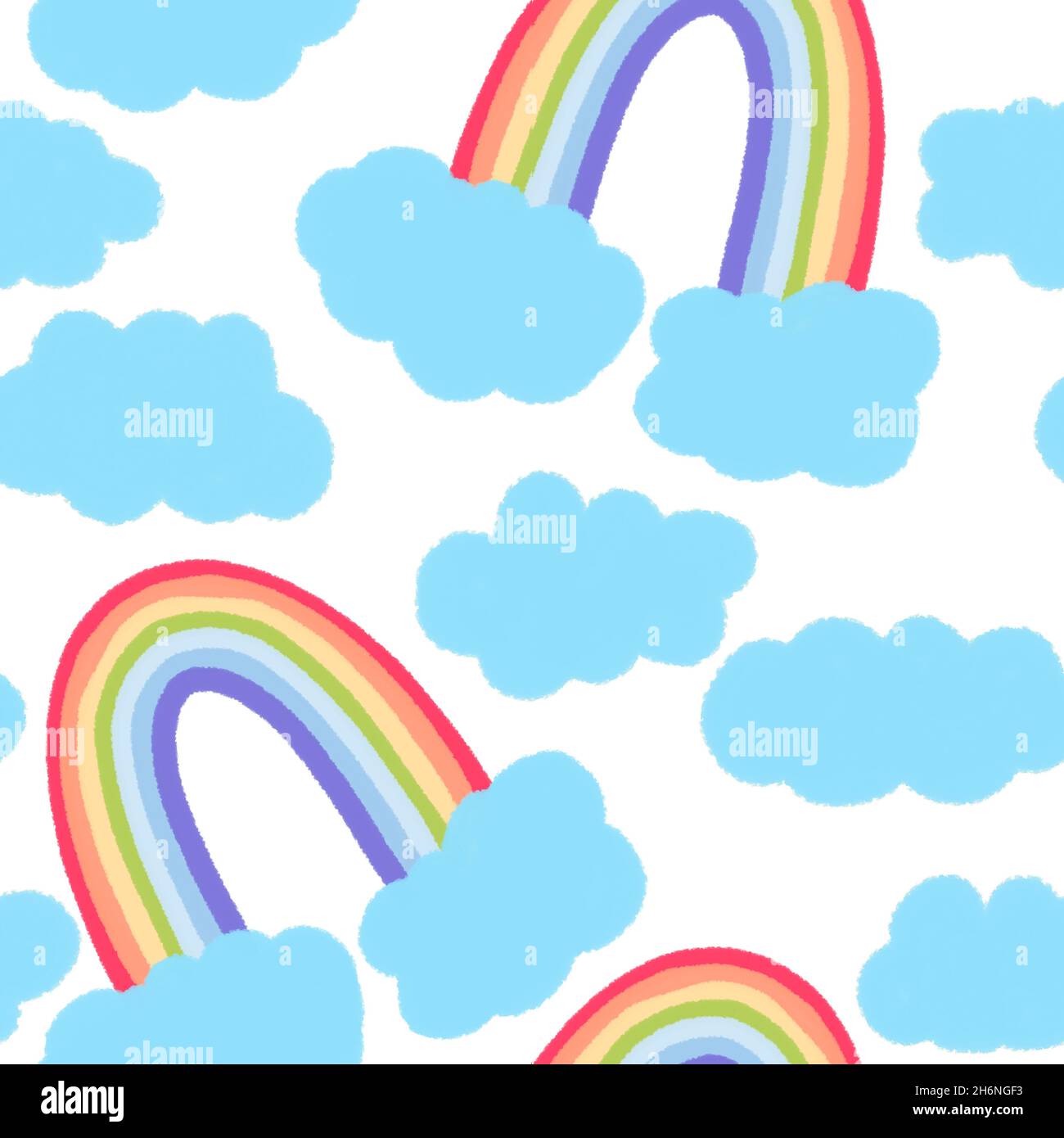 Rainbow seamless pattern for kids and cards and fabrics and wrapping ...