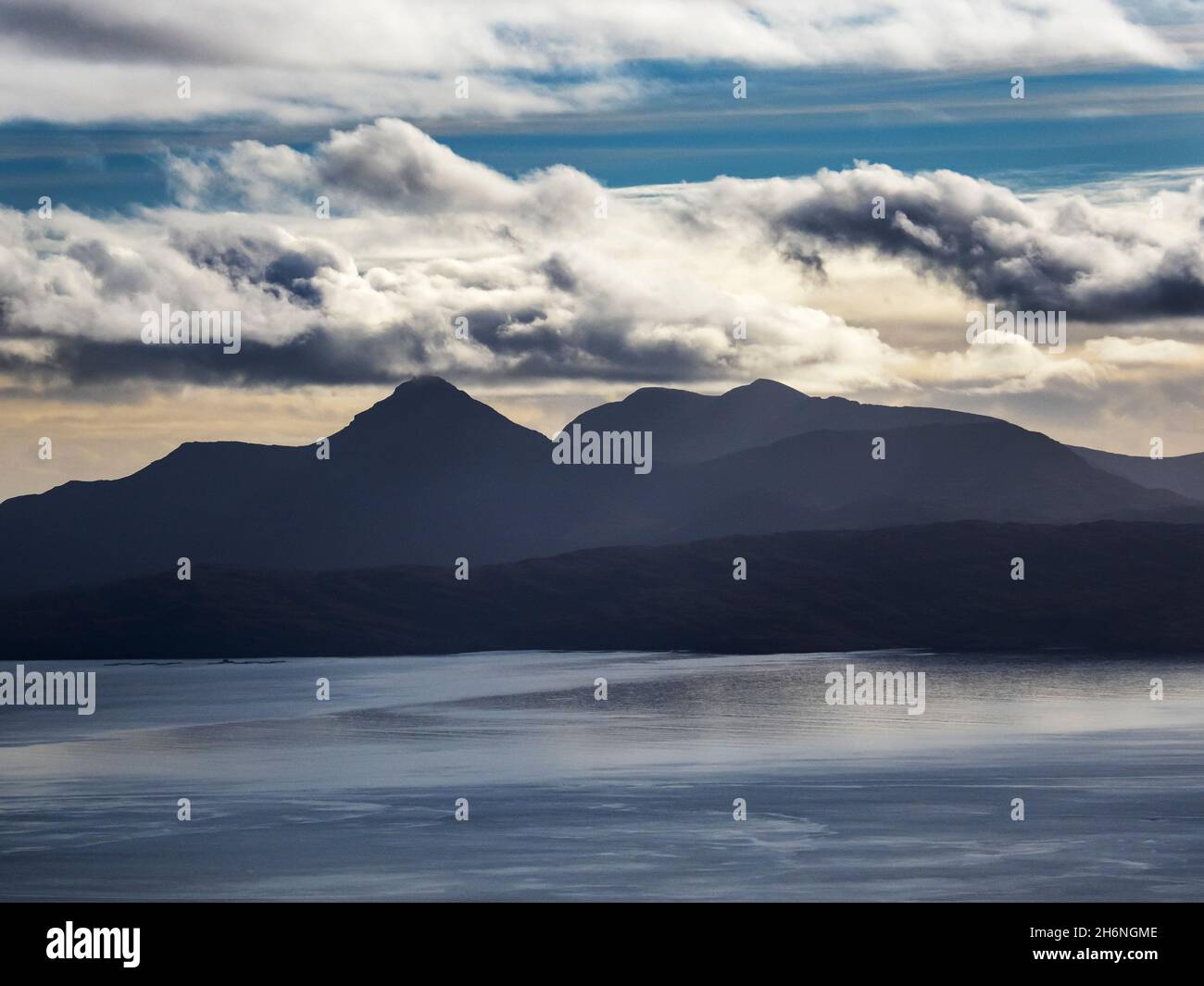 The Isle of Rhum from the Cuillins on the Isle of skye, Scotland, UK ...