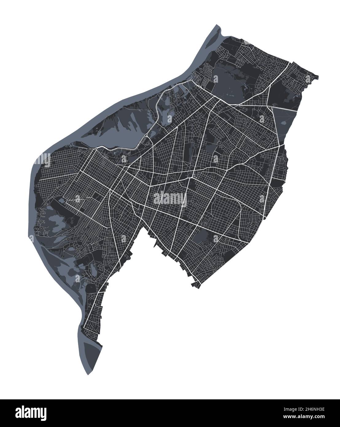 Asuncion vector map. Detailed vector map of Asuncion city ...