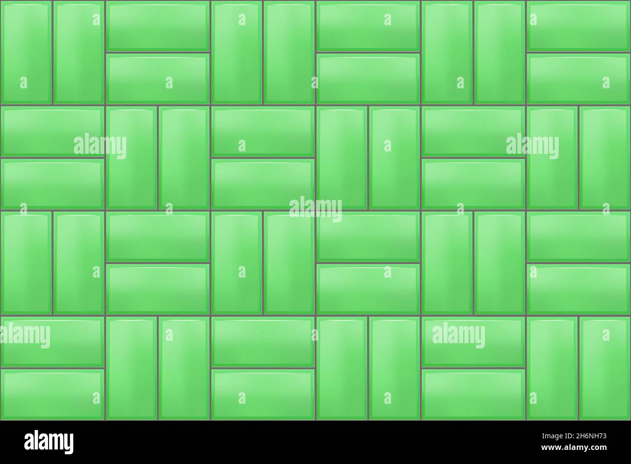 Green seamless subway tile pattern. Vector metro wall or floor texture ...