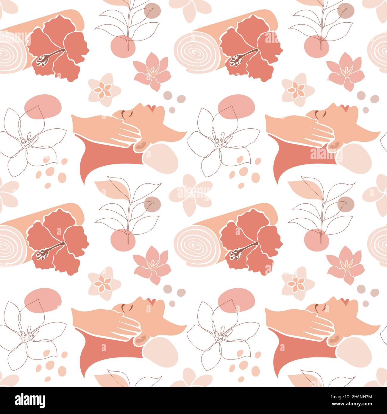 Seamless beauty pattern in a flat style Stock Vector Image & Art - Alamy