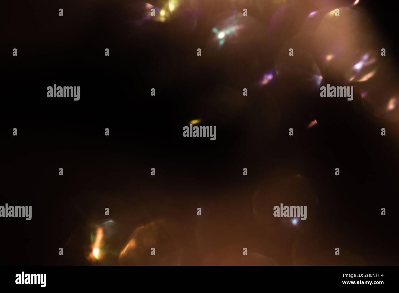 golden retro film lens flare bokeh analog photo overlay Stock Photo - Alamy