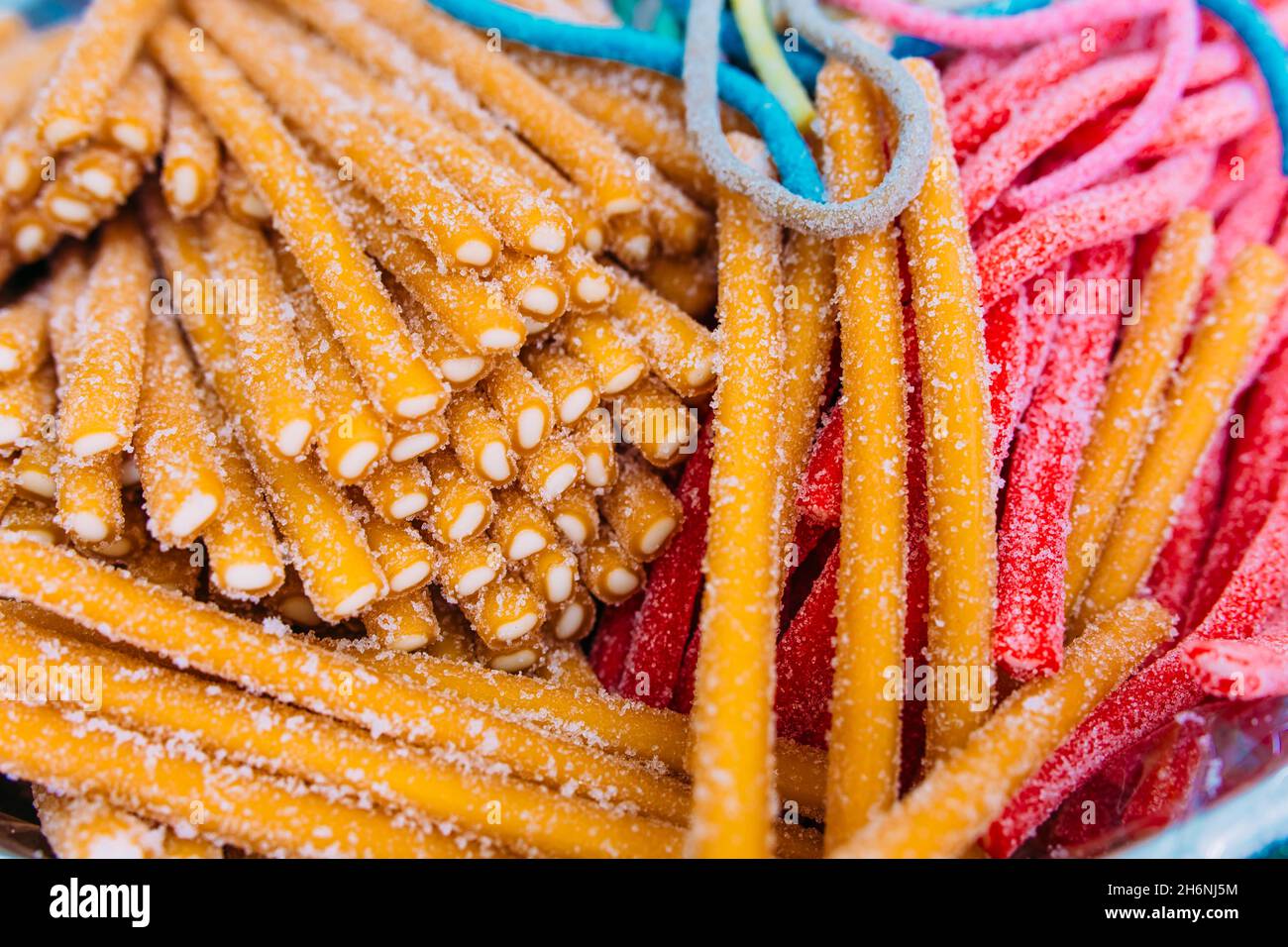 Colorful gummy sweets in the store. Background from sweets Stock Photo ...