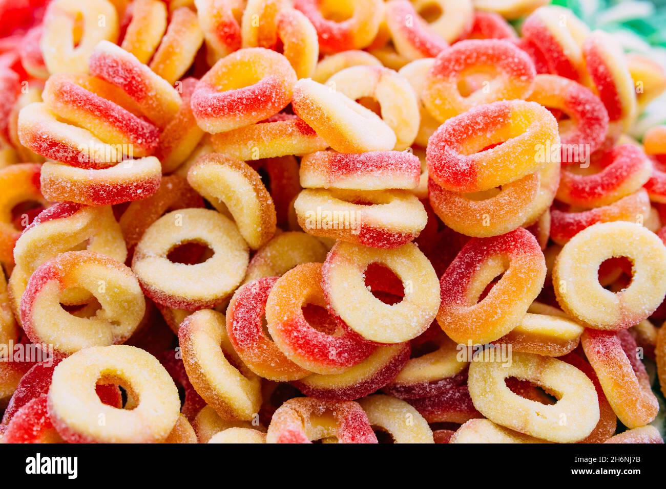Colorful gummy sweets in the store. Background from sweets Stock Photo ...
