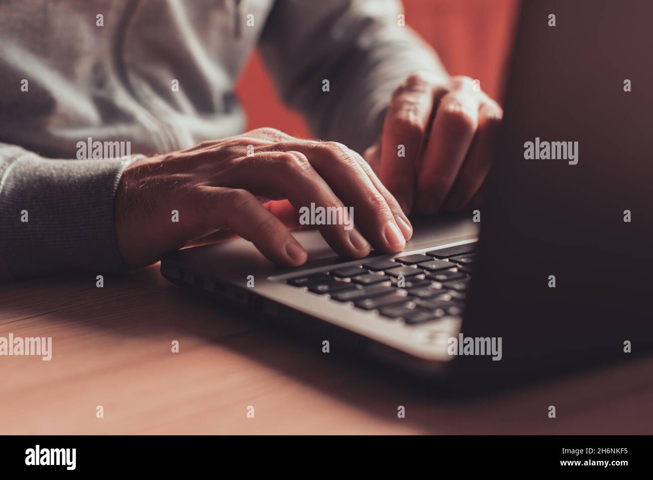 Telework typing hi-res stock photography and images - Alamy