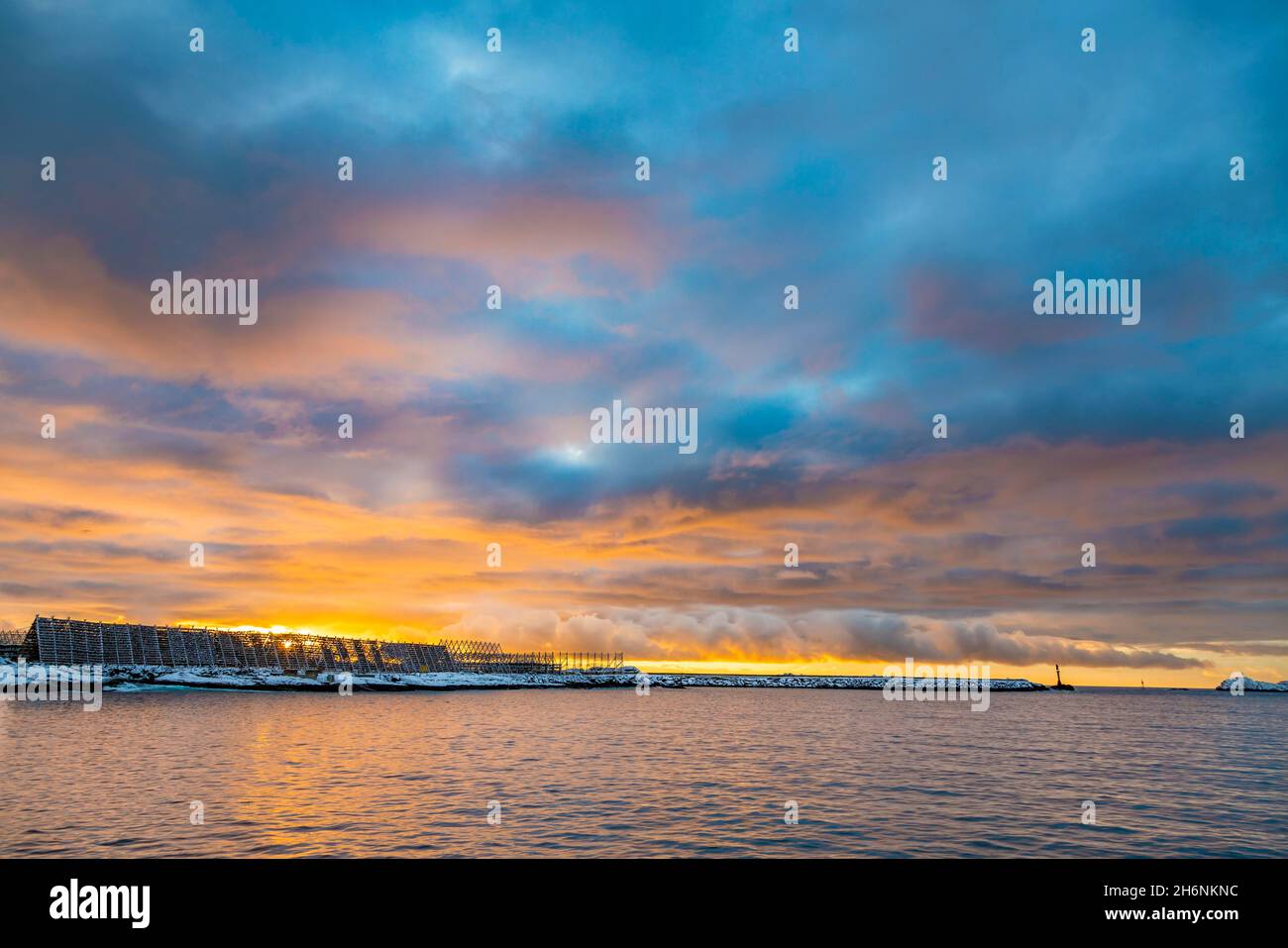 Svolvaer harbour exit, Austvagoy, Lofoten, Norway Stock Photo - Alamy