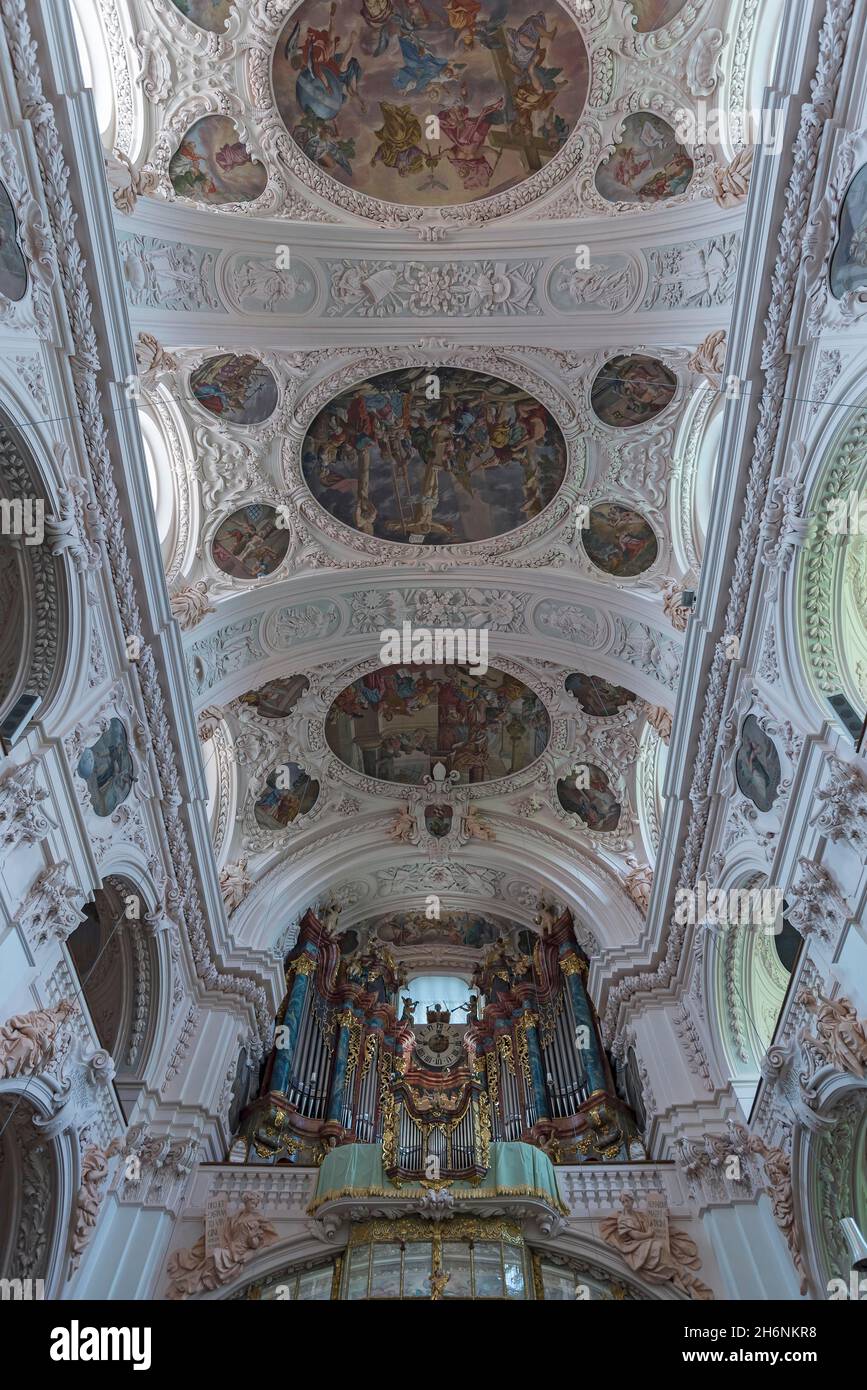 Baroque ceiling vault of the waldsassen basilica hi-res stock ...